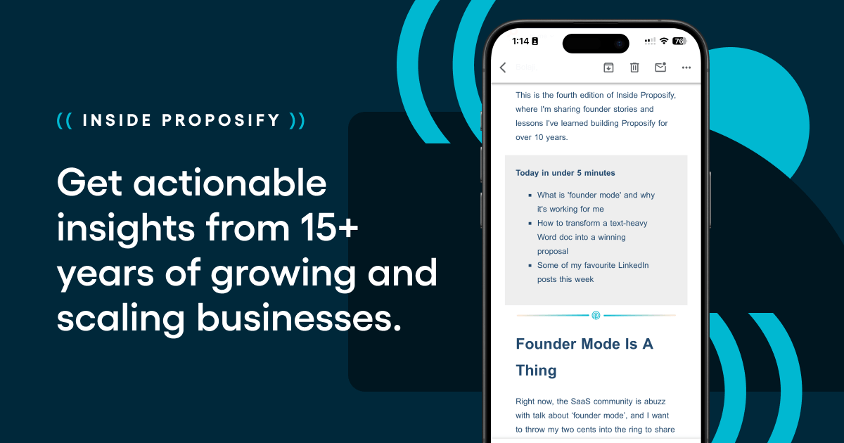 Inside Proposify Newsletter by Kyle Racki